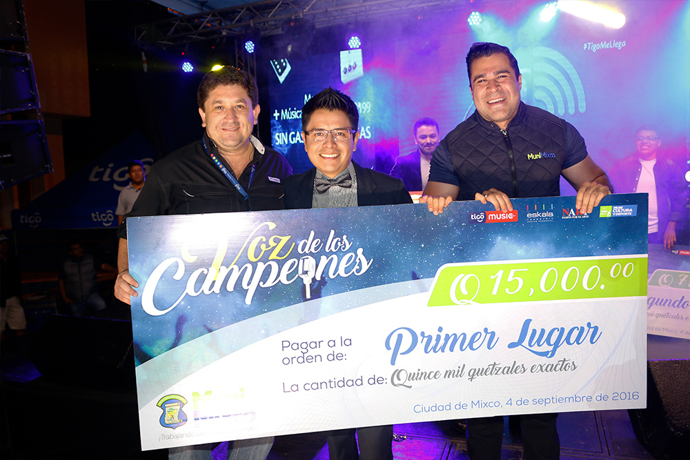 Marvin Paz, ganador de La Voz de los Campeones – Municipalidad de Mixco